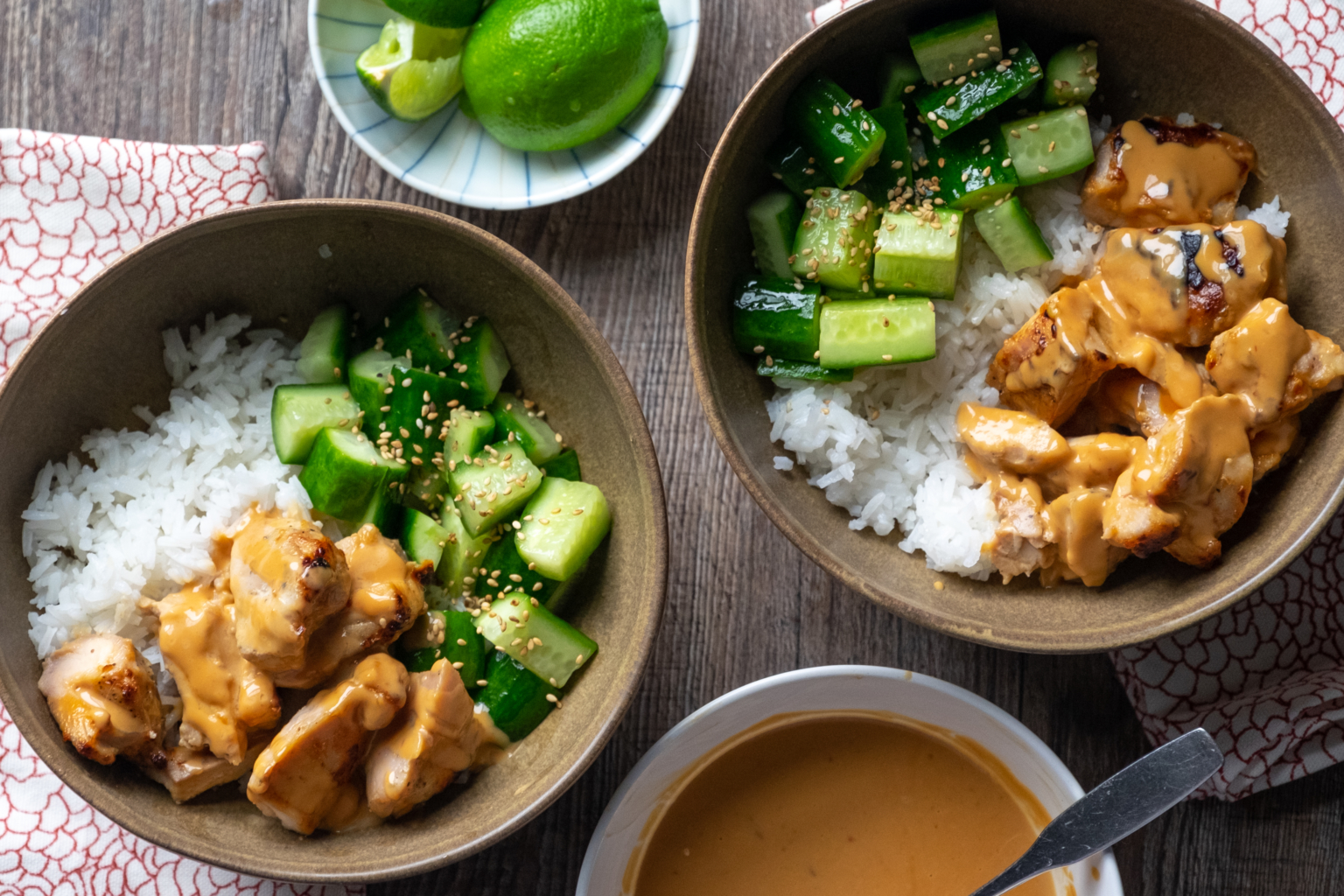 Chicken Satay Bowls – Recette Magazine