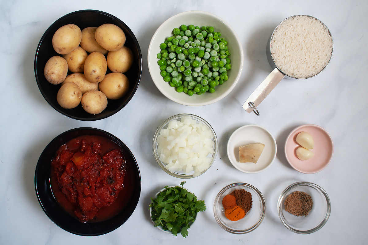 Aloo Matar with Basmati Rice – Recette Magazine