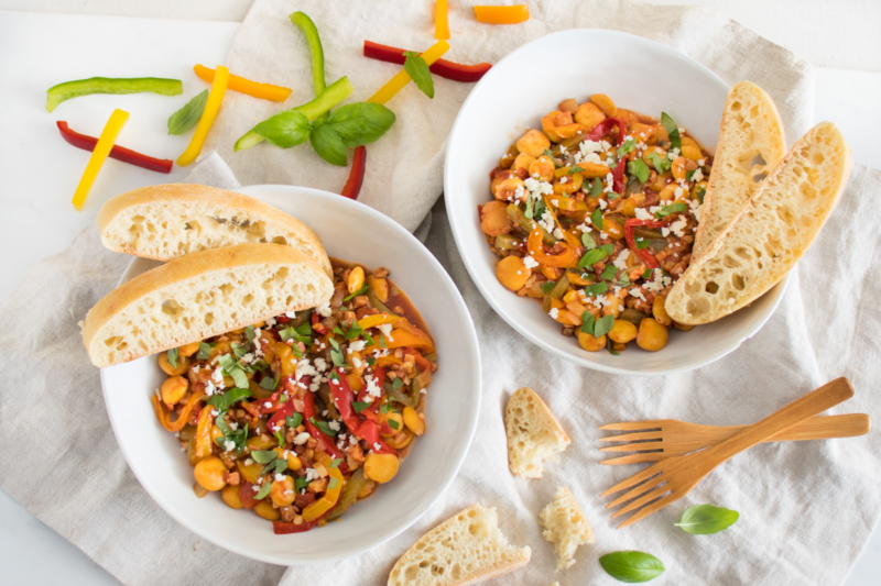 Stewed Gigante Beans with Pancetta Peperonata – Recette Magazine