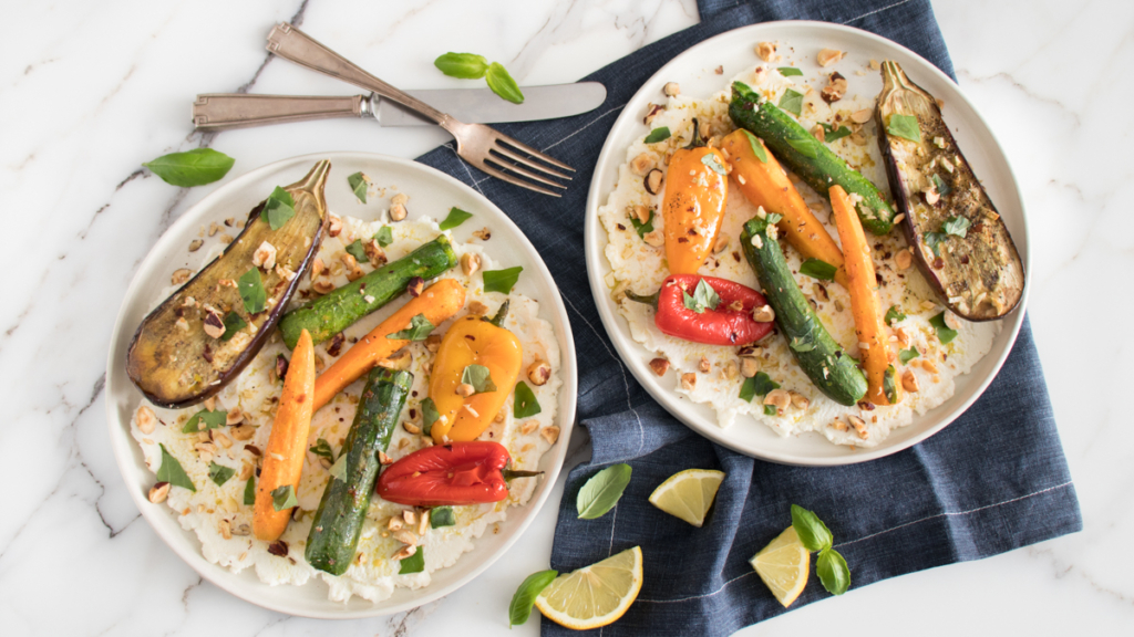 Roasted Baby Vegetables with Ricotta and Hazelnuts – Recette Magazine