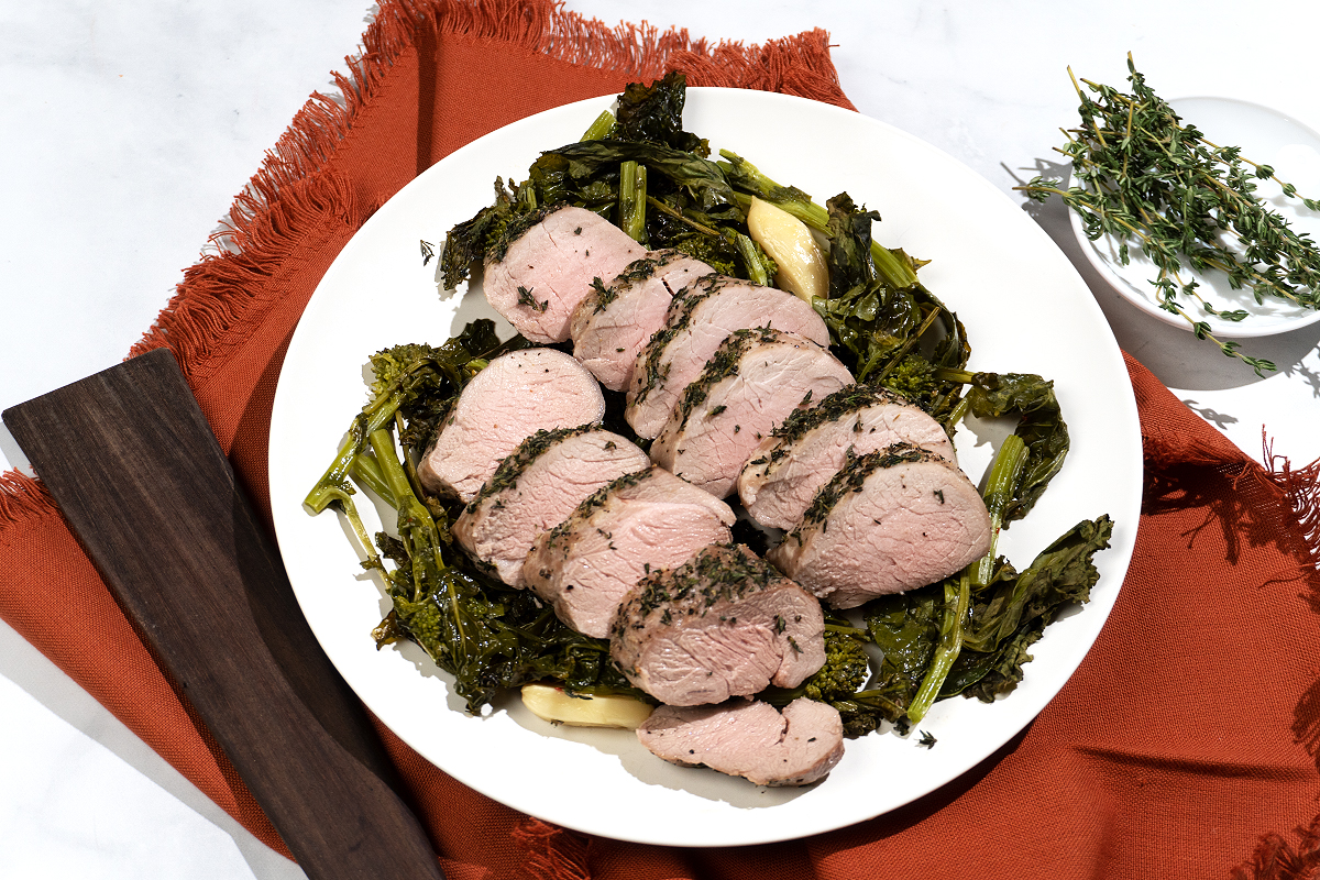 Roast Pork Tenderloin with Broccoli Rabe – Recette Magazine