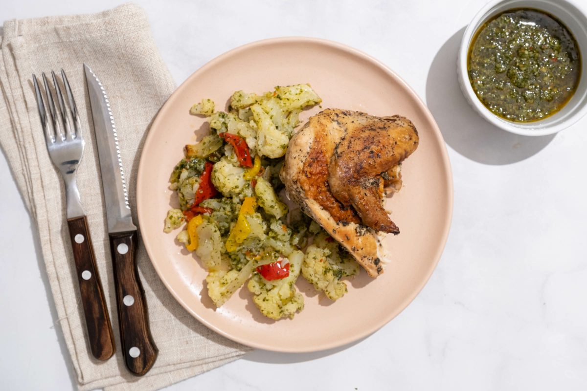 Meal Card: Roasted Half Chicken with Roast Vegetables – Recette Magazine
