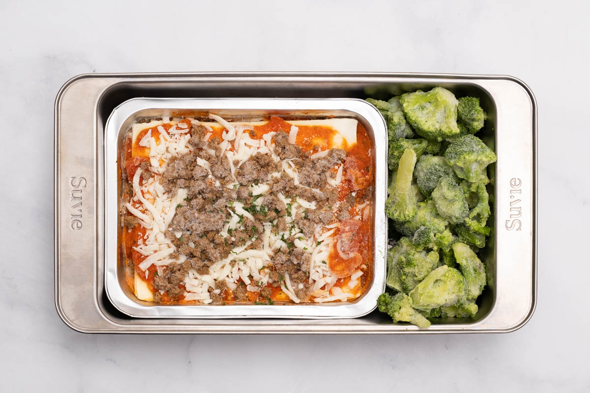 Meal Card: Meatless Sausage & Ricotta Lasagna with Roasted Broccoli ...
