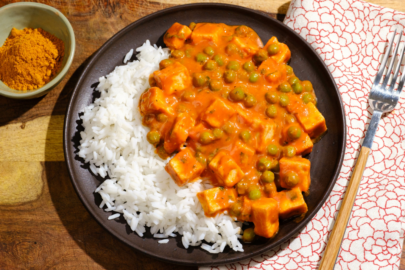 Meal Card: Mattar Paneer with Rice – Recette Magazine