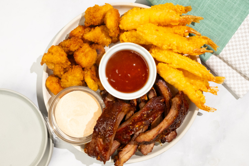 Meal Card: Pu Pu Platter with Shrimp, Ribs, and Chicken – Recette Magazine