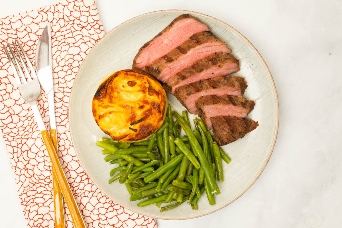 Meal Card: Classic Steak with Potato au Gratin & Green Beans – Recette ...